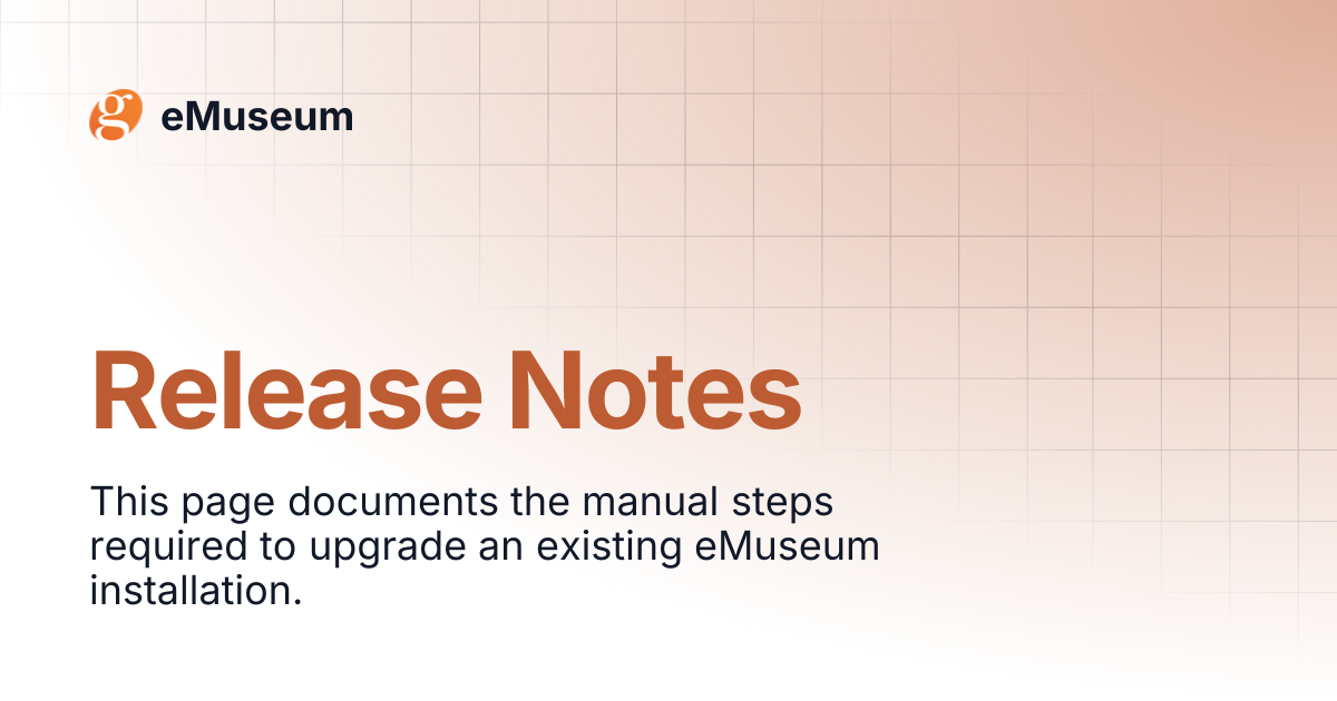 Release Notes | 6.5 | eMuseum