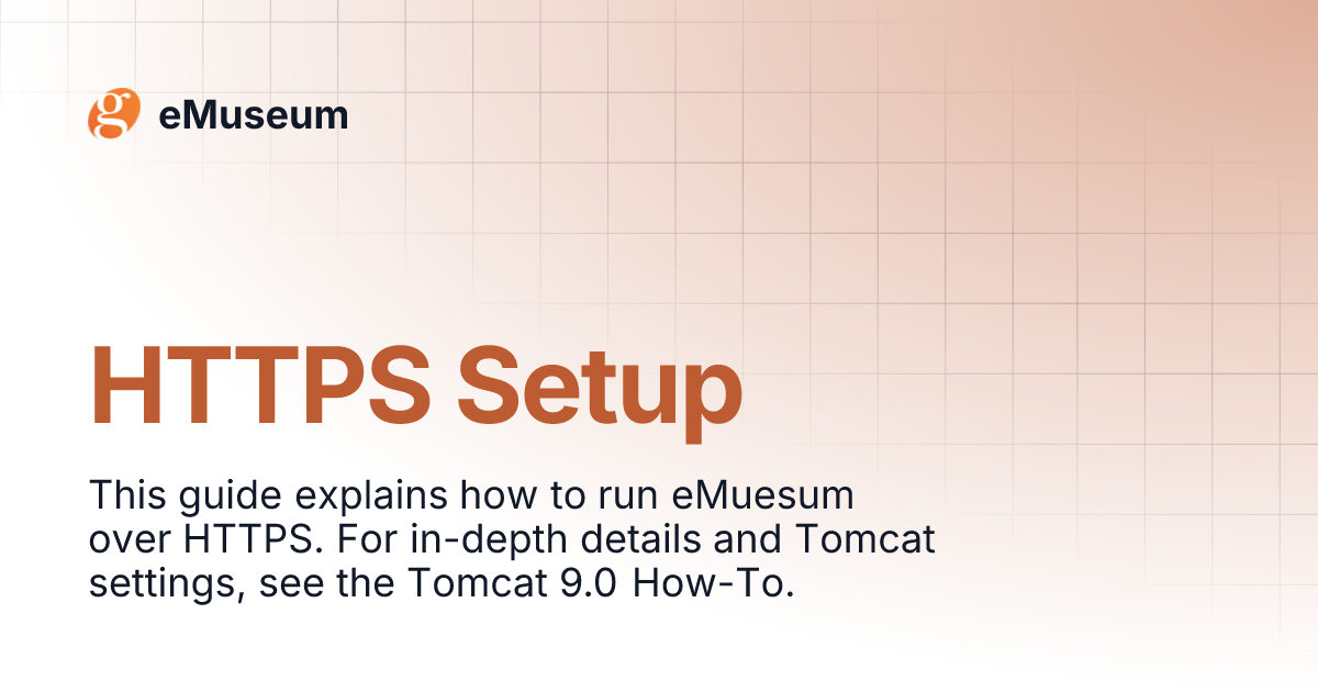 HTTPS Setup | eMuseum